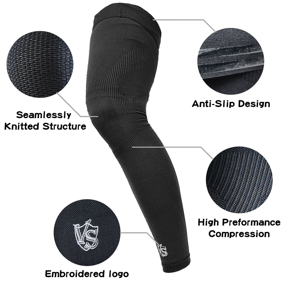 Recovery Leg Sleeves - Compression Full Leg Sleeves (Pair) - Vital Salveo